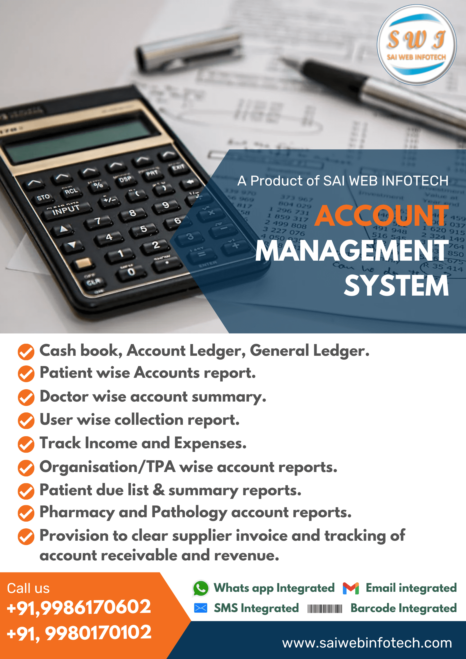 Account Management System - SWI Hospital Software