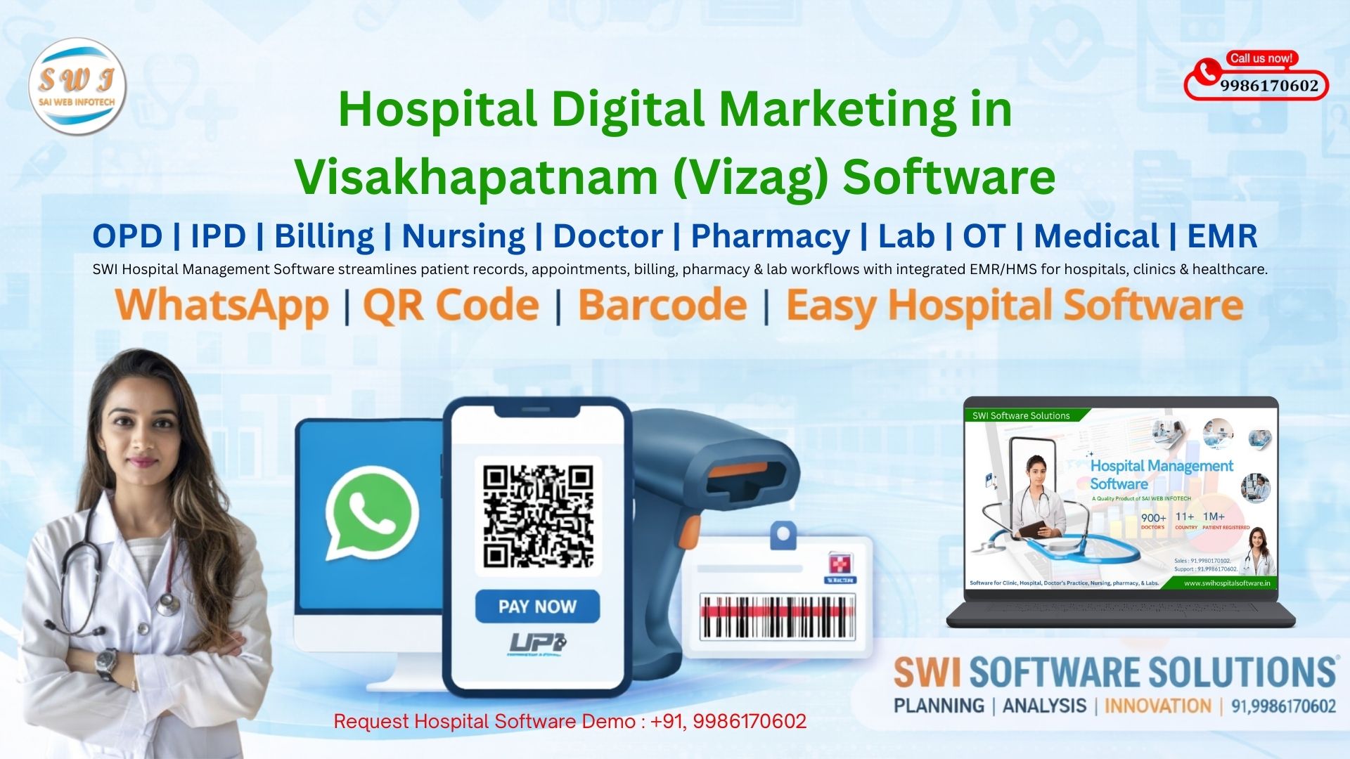 Hospital Digital Marketing in Visakhapatnam | SWI Hospital Software